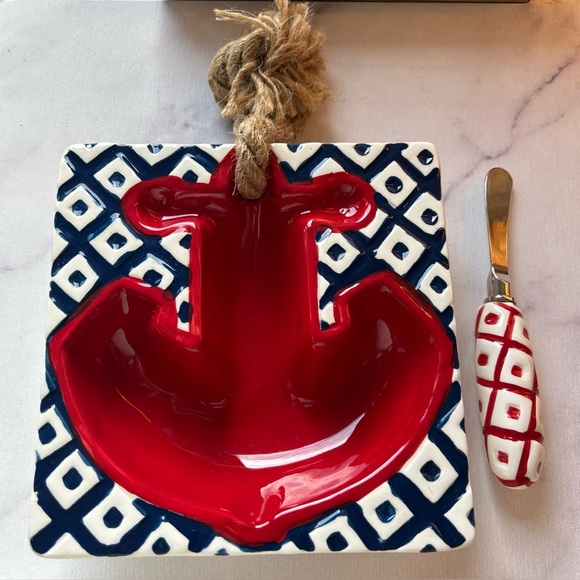 Mud Pie | Kitchen | Mud Pie Anchor Appetizer Dip Bowl Spreader Set ...